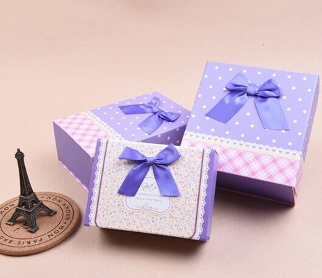 Promotional Gift Coated Paper Packaging Box For Jewelry With Own Logo