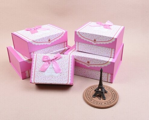 Promotional Gift Coated Paper Packaging Box For Jewelry With Own Logo