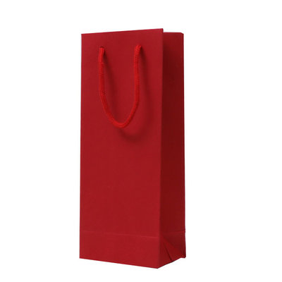 China Two bottles wine packaging red fancy paper hot stamping wine paper bags supplier