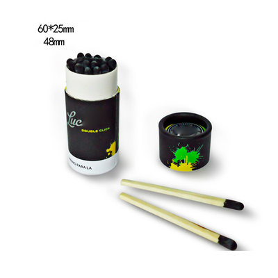 China Round tube cardboard color printing customized matches box supplier