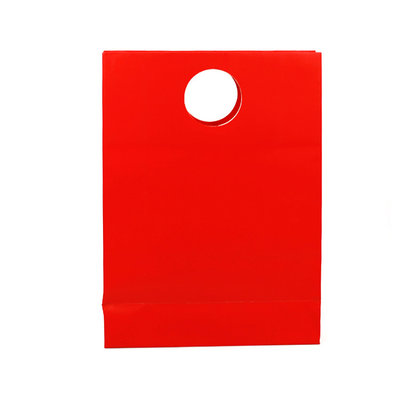 China Red paper bag tea packaging gift die cut handle ivory paper bag supplier
