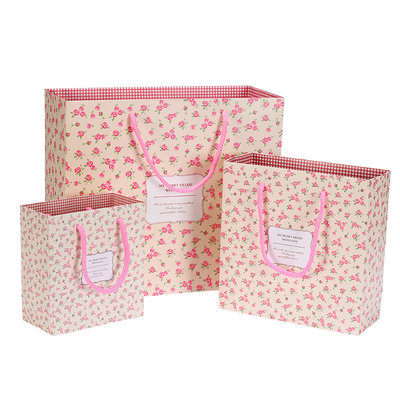 China Cheap paper bag packaging wedding gift packaging with rope handle supplier