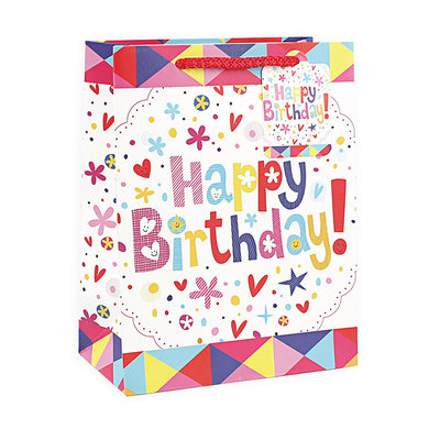 China Creative brown birthday paper gift shopping bag wholesale small medium large size supplier