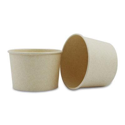 China Disposable biodegradable 270ml sugarcane pulp PLA bagasse paper soup bowl containers supplier