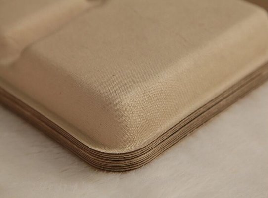 5 compartments Biodegradable Straw pulp food containers paper food trays supplier