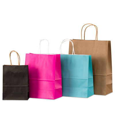 Customized white craft paper logo printing shoes packaging paper bag supplier