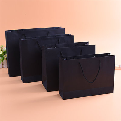 Personal logo printing ladies underwear Pink color paper shopping bag supplier