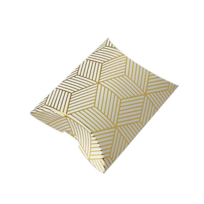 Creative sliver stamping candy packaging pillow box stripe printed supplier