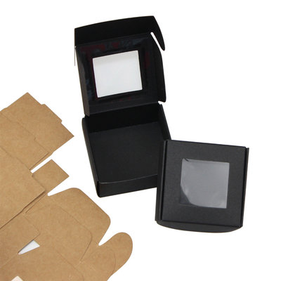 Square soap box with label sticker clear window supplier