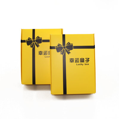 Folding ivory paper color printing yellow Lucky box customized supplier