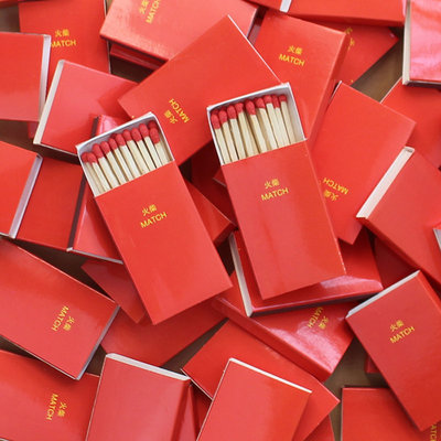 Custom red head matches accept personal logo prining wedding matches supplier