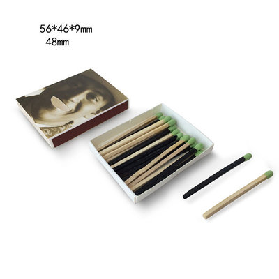 Custom printing personal logo colored matches with wooden stick supplier