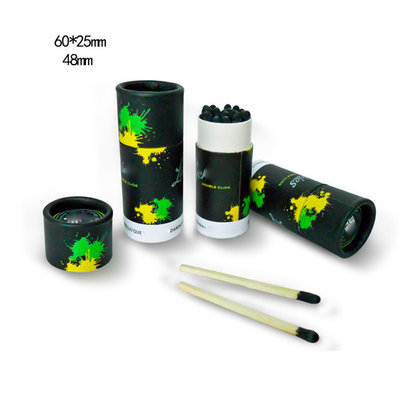 Luxury matches box custom printing round tube paper box creative matches packaging custom supplier