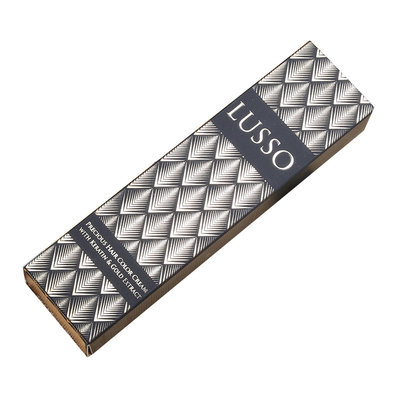 Gold stamping hot foil embossing ivory paper eyebrow Pencil box supplier