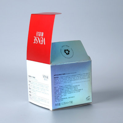 Cheap white paperboard cosmetic paper box packaging logo printing supplier