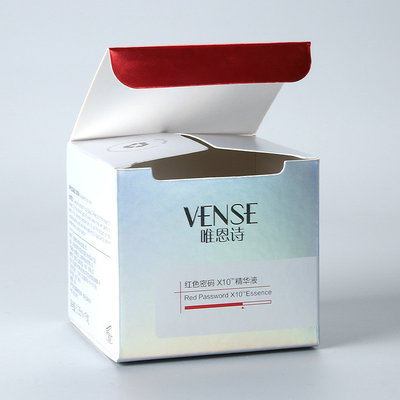 Cheap white paperboard cosmetic paper box packaging logo printing supplier