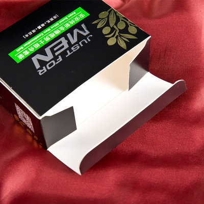 Men's cosmetic packaging box skin care paper box color printing supplier
