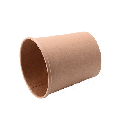 24OZ Brown kraft paper cup leakproof takeaway food soup packaging biodegradable custom printing cups supplier