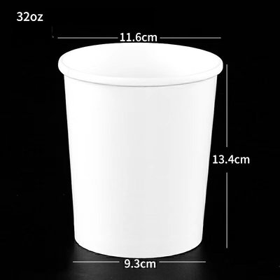 8OZ White Kraft cup for ice cream container disposable custom printed Fast Food paper soup bowl supplier