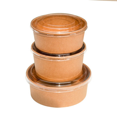 Disposable durable thickness warp up bowl for fast food to-go box fruit salad with clear lid supplier