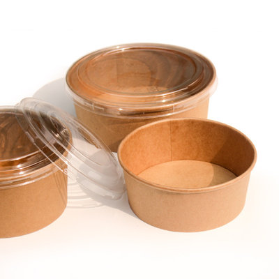 Disposable durable thickness warp up bowl for fast food to-go box fruit salad with clear lid supplier