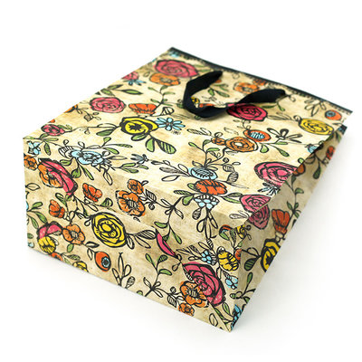 Women t-shirt white card paper bag custom logo color printing supplier