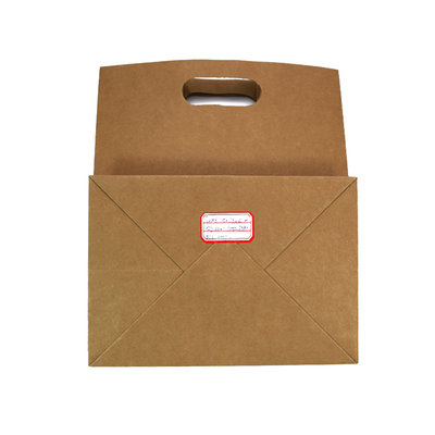 Low cost die cut single black color printing custom paper bag with logo and handle plant supplier