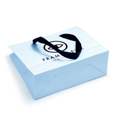 Durable high quality promotion gloss glasses packaging paper bag supplier