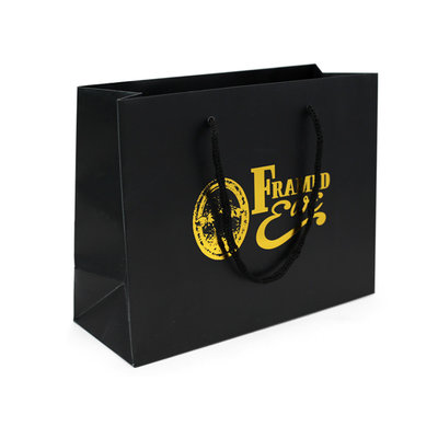 Full color hair extensions paper bag with cotton rope ribbon handles supplier
