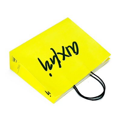 Private logo custom gold printing gift bag white kraft paper material supplier