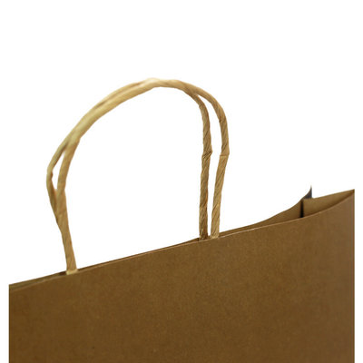 custom shopping paper bag with logo packaging Kraft bag for supermarket supplier