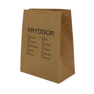 Custom single color printing Kraft paper cosmetic facial mask bag without handle supplier