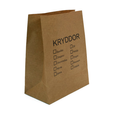 Custom single color printing Kraft paper cosmetic facial mask bag without handle supplier