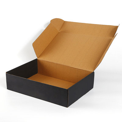 Men shirt clothes black shipping box personal logo printed packaging box supplier