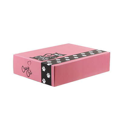 Pink color corrugated shipping box for ladies shirts clothes supplier