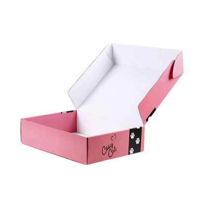 Pink color corrugated shipping box for ladies shirts clothes supplier