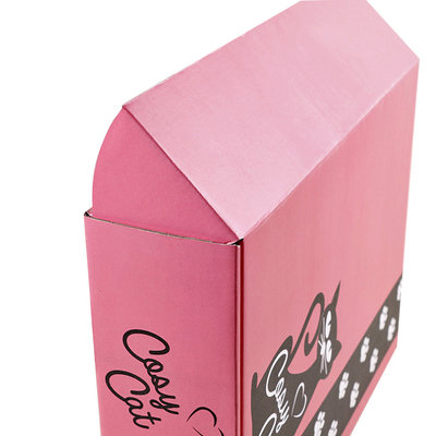 Pink color corrugated shipping box for ladies shirts clothes supplier