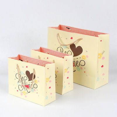 China Supplier Custom Logo Color Print With Rope Handle Custom Logo Paper Bag supplier