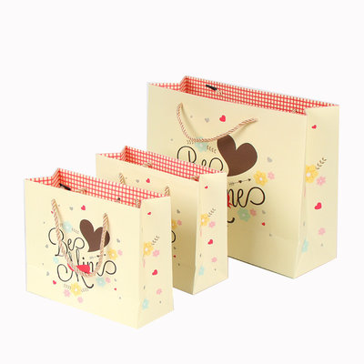 China Supplier Custom Logo Color Print With Rope Handle Custom Logo Paper Bag supplier