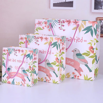 Low cost wedding gift packaging paper bag logo print cash on sale customsied supplier