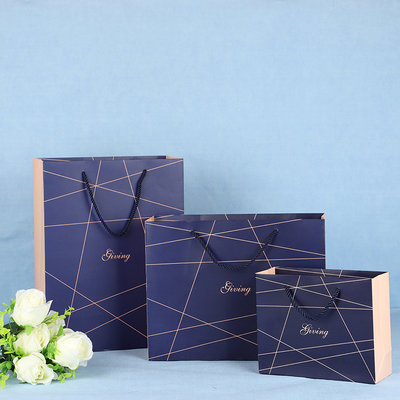 Factory directly business paper handbag custom your own logo printed supplier