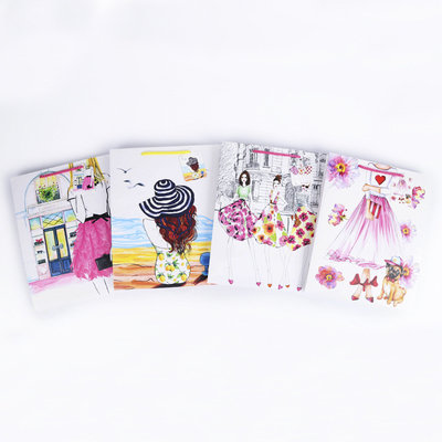 Hot stamping pictures fancy paper bag custom figure printing shopping bags supplier