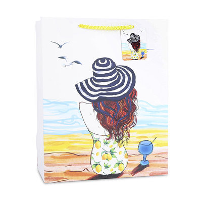 Hot stamping pictures fancy paper bag custom figure printing shopping bags supplier