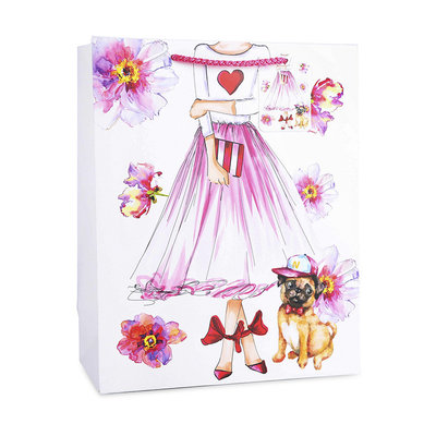 Hot stamping pictures fancy paper bag custom figure printing shopping bags supplier