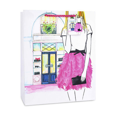 Hot stamping pictures fancy paper bag custom figure printing shopping bags supplier