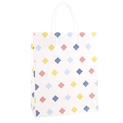 Fashion jewelry packaging paper bag own logo printing twist rope handle supplier