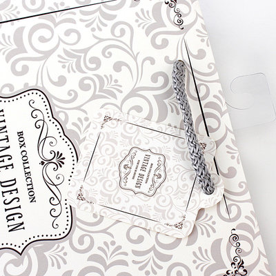 Vintage design jewelry packaging paper bag own logo printing rope handle supplier