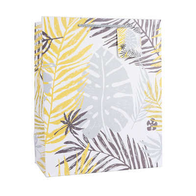 Reusable plant design art paper bag cash on sale wholesale supplier