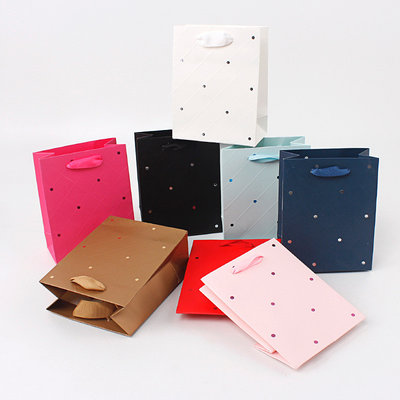 Creative brown birthday paper gift shopping bag wholesale small medium large size supplier