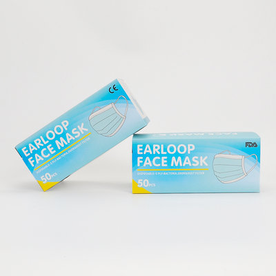 CE FDA Approved Disposable 3ply Earloop Face Mask supplier